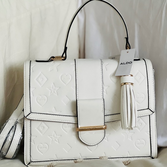 Aldo | Bags | Aldo Womens Purse Handbag Crossbody White Satchel | Poshmark